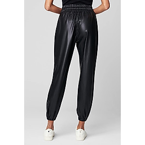 [BLANKNYC] Women's Vegan Leather Jogger,Night Crawling,Large