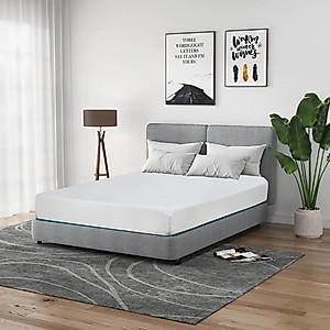 Haiput Wam King Size Mattress in a Box, Breathable 8 Inch Mattress, Bamboo Charcoal Gel Memory Foam Mattress Certipur US Certified, Firm Mattress for Sleep and Pressure Relief, Fiberglass Free