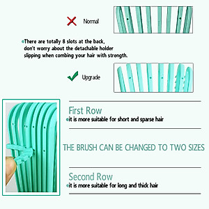 BEROYAL Styling Hair Comb Set - Wet Hair Brush Detangling Brush, Wide Tooth Comb, Tail Comb - Multifunctional package,Great for Thick Wet Hair of Women and Kids with No Pain(Tiffany Blue - Aqua Blue)