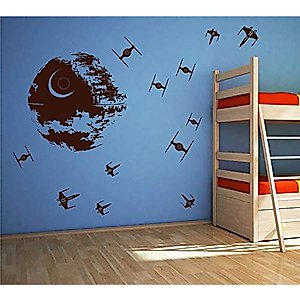 Star Wars Space Ships Wall Decal Sticker Death Star Nursery Teenager ik2726