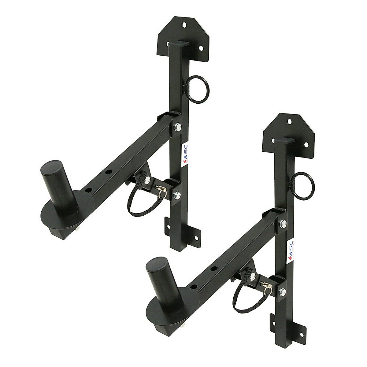 American Sound Connection S022 (2) Pro Audio DJ Speaker Stand Wall Fixed Mount Bracket Holder Adjustable Adapter Pair