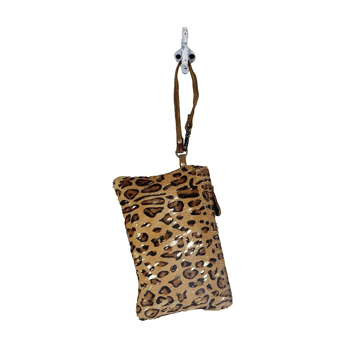 Myra Bag Slick Cowhide Pouch Upcycled Cowhide & Leather S-2827