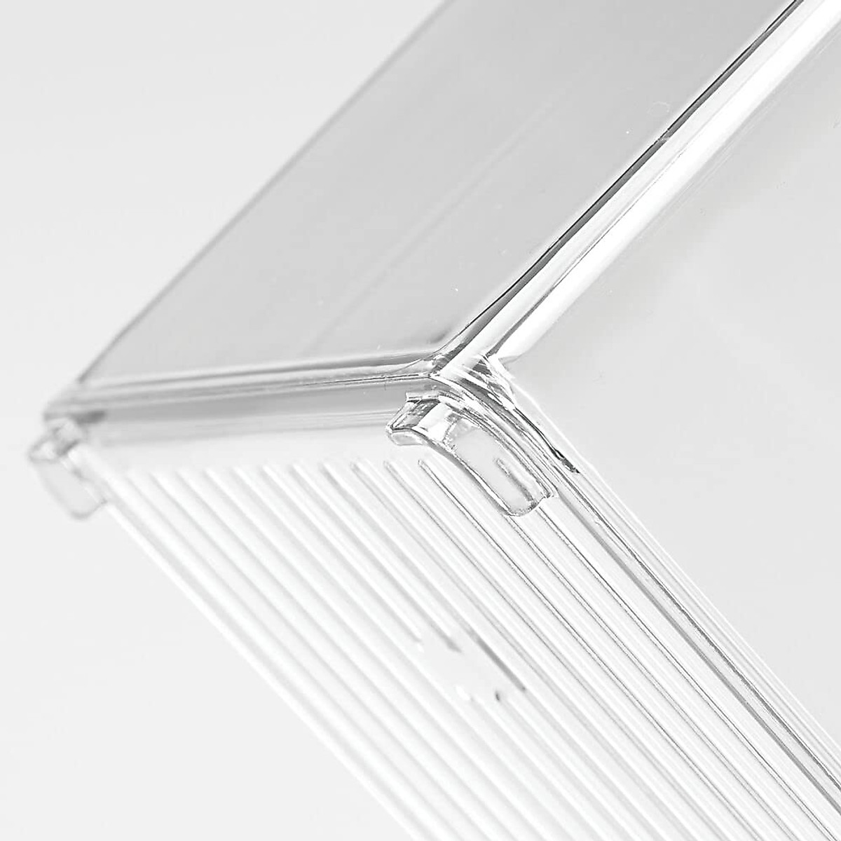 mDesign Deep Storage Organizer Container for Kids/Child Supplies in Kitchen, Pantry, Nursery, Bedroom, Playroom - Holds Snacks, Bottles, Baby Food, Diapers, Wipes, Toys - 14.5" Long, 2 Pack - Clear