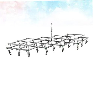 BESPORTBLE Collapsible Clothes Rack Indoor Clothes Drying Rack Hanging Clothes Drying Rack Diaper Drying Hanger Sweater Hangers Stainless Steel Laundry Rack Non- Hangers Clothes Racks