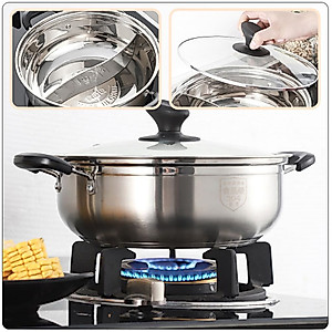 Hot Pot Household Induction Gas Cooking Pot Lid Kitchenware Shabu Shabu Stews Dishwasher Safe