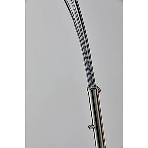 Adesso Home 4108-22 Transitional Three Light Floor Lamp from Belle Collection in Pwt, Nckl, B/S, Slvr. Finish, 46.00 inches, Brushed Steel