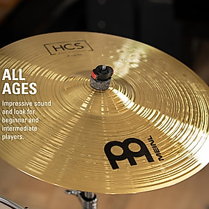 Meinl Cymbal Set Box Pack with 14” Hihats, 18” Crash/Ride, Plus a FREE 14” Crash – HCS Traditional Finish Brass – Made In Germany, TWO-YEAR WARRANTY (HCS1418+14C)