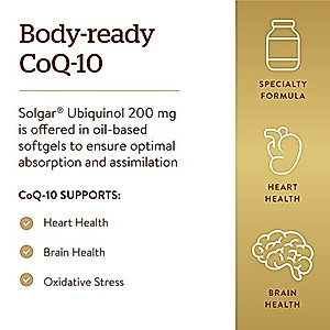 Solgar Ubiquinol 100mg (Reduced CoQ-10), 50 Softgels - 2 Pack - Advanced Antioxidant Support, Heart Health, Overall Health - Gluten Free, Dairy Free - 100 Total Servings