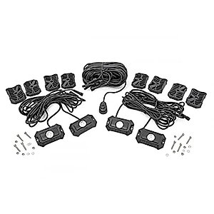 Rough Country Deluxe LED Rock Light Pods w/Mounting Kit | 4 Pods - 70980 , White