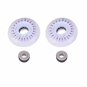 LIOOBO 2 Pcs Flash Roller Skating Wheels Lighted Roller Skates Wheels Roller Skating Shoes Skate Accessories Light up Roller Wheels Led Roller Wheels Pu Wheels Wheel