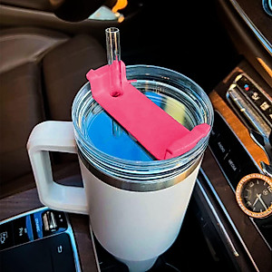 2 Pack 40 OZ Tumbler Lid Compatible for Stanley Quencher, Spill Proof Splash Resistant Stainless Steel Tumbler Covers Fit for Stanley and More Coffee Mugs (Rose, 40oz-1.0)