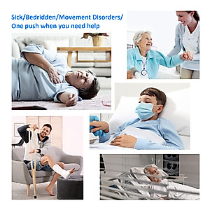 Caregiver Pager, Wireless Call Button for Elderly/Senior at Home, 500 Feet Medical Life Alert System with 2-SOS Buttons and 2-Pagers, Emergency Panic Call Bell for Nurse Calling, Patient Assistance