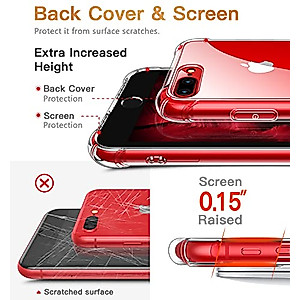 CANSHN Clear Designed for iPhone 8 Plus Case & iPhone 7 Plus Case, [Military Drop Protection] [Not Yellowing] Shockproof Protective Phone Case with Soft TPU Bumper, Slim Thin Case for iPhone 7/8 Plus