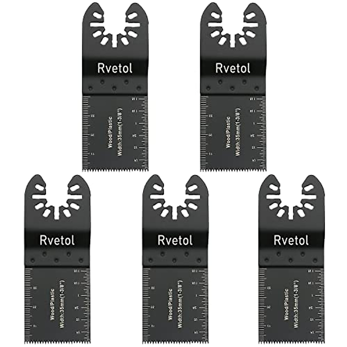 5 Wood Oscillating Tool Saw Blades, Professional Universal Multitool Blades Kit, 1-3/8-Inch Multitool Quick Release Blades Compatible with Dewalt Dremel Porter Cable Fein Worx Makita