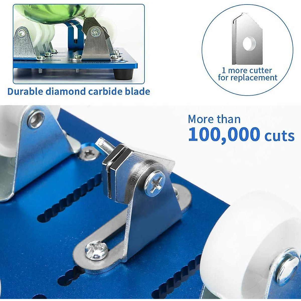 Glass Bottle Cutter Upgraded Bottle Cutting Machine for Cutting Round, Oval Bottles, Home Craft DIY Glass Cutter Bundle Tools for Cutting Wine, Beer, Whiskey, Champagne - Complete Accessories Tool Kit