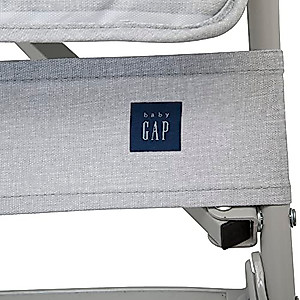 babyGap Classic Stroller - Lightweight Stroller with Recline, Compact Fold & Removable Parent Organizer - Made with Sustainable Materials, Grey Stripes