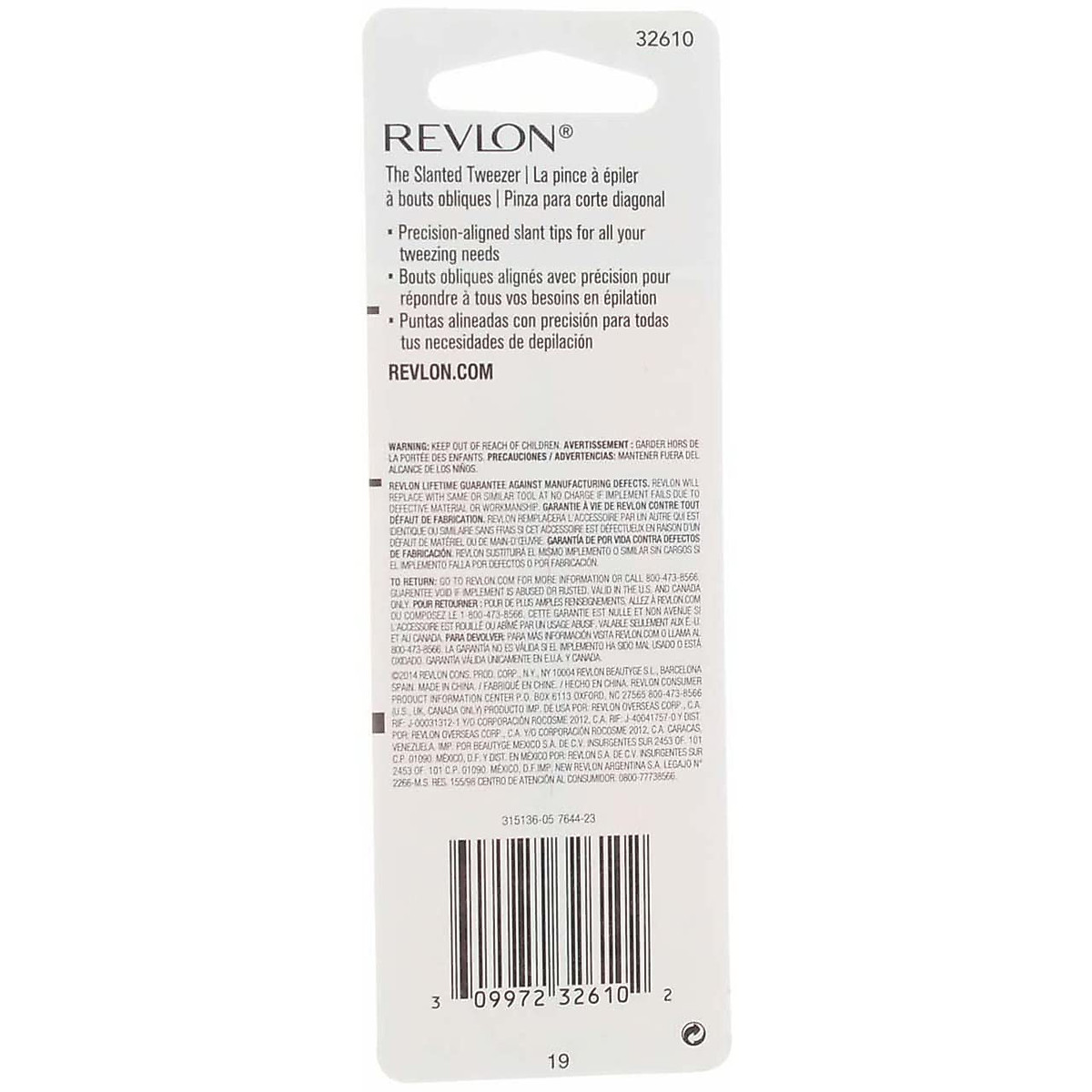 Revlon Stainless Steel Accurate Tweezing 1 ea(Pack of 3)