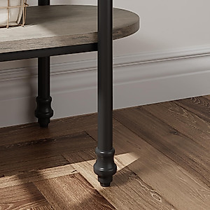 GarveeHome Entryway Table, 43.3" Long Console Table with Storage, 2 Tier Wood Console Table with Metal Frame and MDF, Sofa Tables Behind Couch, Hallway Table for Foyer-Grey