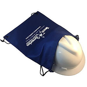 MSA V Jumbo (Large) Size Cap Style Hard Hats w/FasTrac III Suspensions and Handy Tote Bag - White