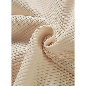 JMIERR Mens Corduroy Casual Button Down Shirts Long Sleeve Jackets Slim Fit Jacket with Flap Pockets, US 43(L), A Apricot