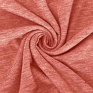 DASAYO Women Plus Size Tshirts Tops Crew Neck Solid Half Sleeve Shirt Tunic Comfy Casual Summer Plain Loose Blouse T Shirts