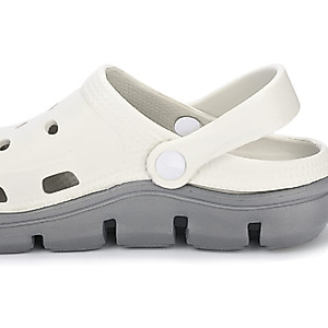 LUAATT Universal Beach Shoes Replacement Rivets,10 Set Repair Plastic Button for Men and Women Summer Shoes Strap (White)