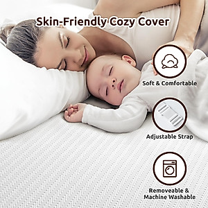 UniPon 3 Inch Gel-Infused Memory Foam Mattress Topper for Full Size Bed, Ventilated Bed Foam Topper for Back Pain and Pressure Relief, High-Density Cooling Mattress Pad with Removable & Soft Cover