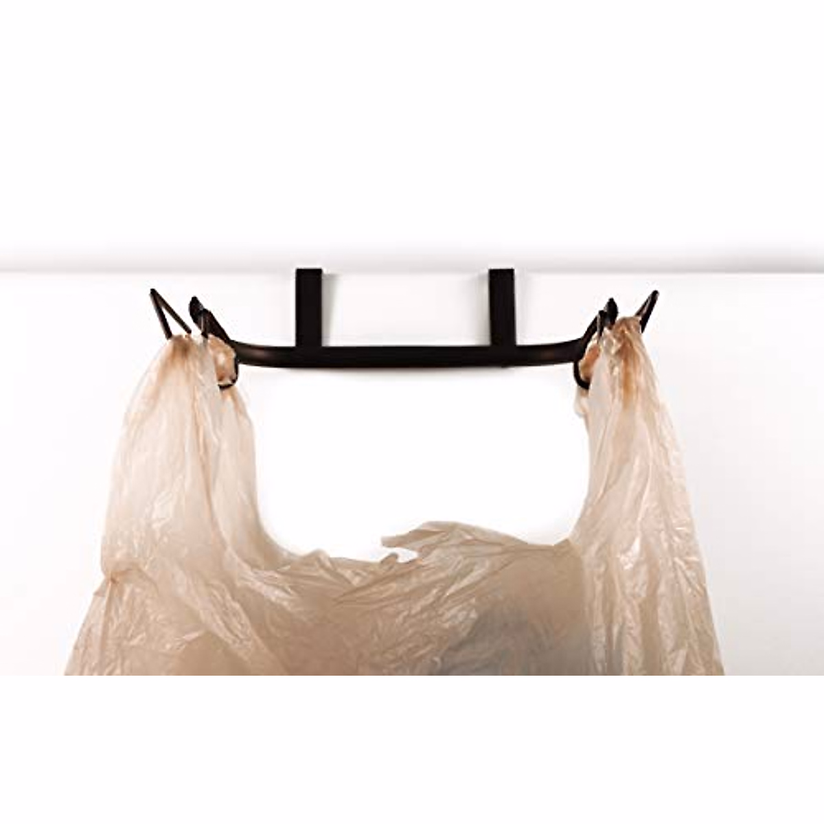 Spectrum Diversified Ashley Over-The-Cabinet-Door Grocery Installation Plastic Recycling & Trash, Under Sink Garbage Bag Holder, Bronze