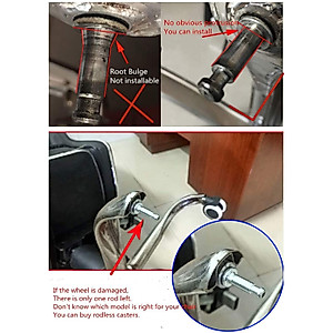 2 Inch Black Silent Stemless Caster, Furniture Casters, Replacement Swivel Chair Accessories, for Office Chair Casters, 5pcs, 150kg Capacity