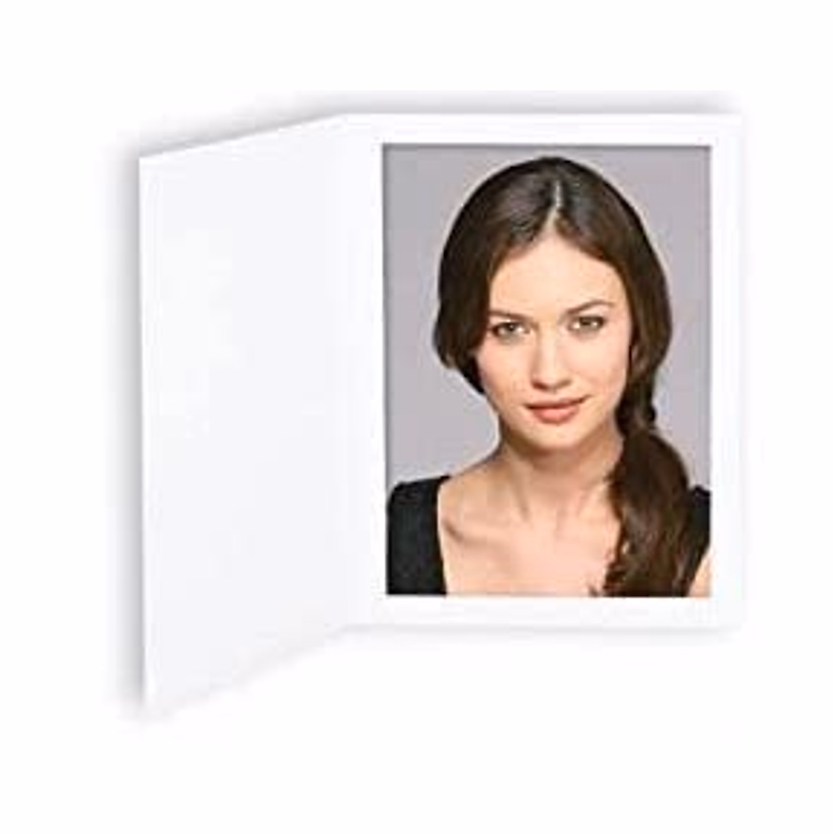 Malelo and Company, Pack of 100, 4X6 Photo Folders, White, Cardboard Picture Frame, Paper Photo Frame Cards, Greetings/Invitation Cards, Special Events: Graduation, Christmas,