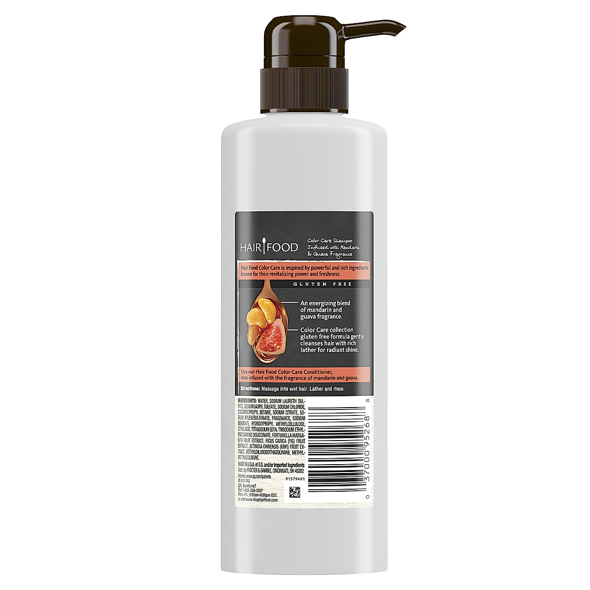 Hair Food Gluten Free Color Care Shampoo with Mandarin & Guava Fragrance, 17.9 Fluid Ounce