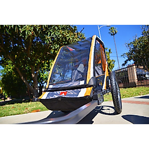 Allen Sports 1-Child Steel Bicycle Trailer- Orange, Model T1-O