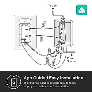 Kasa Apple HomeKit Smart Dimmer Switch KS220, Single Pole, Neutral Wire Required, 2.4GHz Wi-Fi Light Switch Works with Siri, Alexa and Google Home, UL Certified, No Hub Required, White