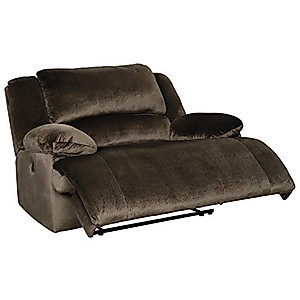 Signature Design by Ashley Clonmel Microfiber Power Zero Wall Wide Seat Adjustable Recliner, Brown