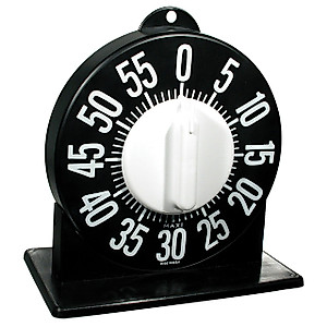 Tactile Long Ring Low Vision Timer with Stand - Black Dial
