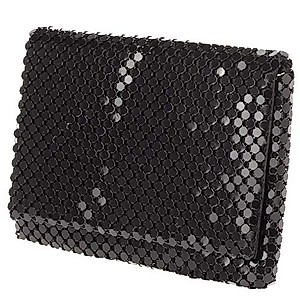 Sparkly Metal Mesh Fabric Chainmail Jewelry Making Metal Mesh Fabric DIY Make a Bra Cape and Pants (Black)