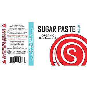Sugaring NYC Brazilian Bikini Sugaring Paste - Medium, 45 Fl Oz, For Various Hair Types, Unisex, Hair Removal Paste