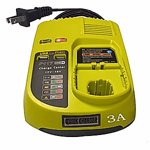 Anopiw Replace ryobi 18v Battery Charger P117 P118 P119 Dual Chemistry to Charge Ryobi Battery Lithium ion & Ni-cad Ni-Mh 12V 14.4V 18V Such as P100 P102 P102 P105 P107 P108…