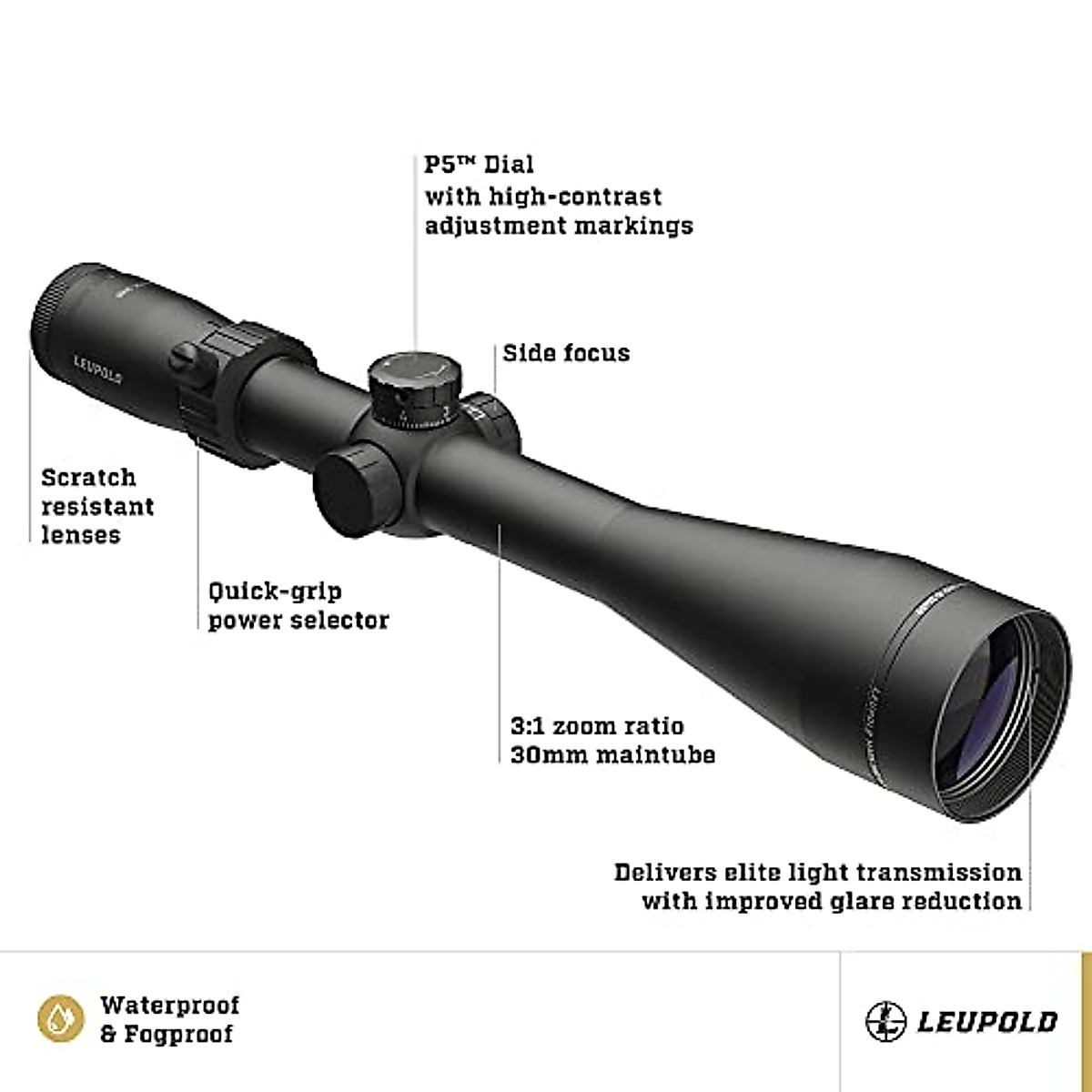 Leupold Mark 3HD 8-24x50mm Side Focus Riflescope