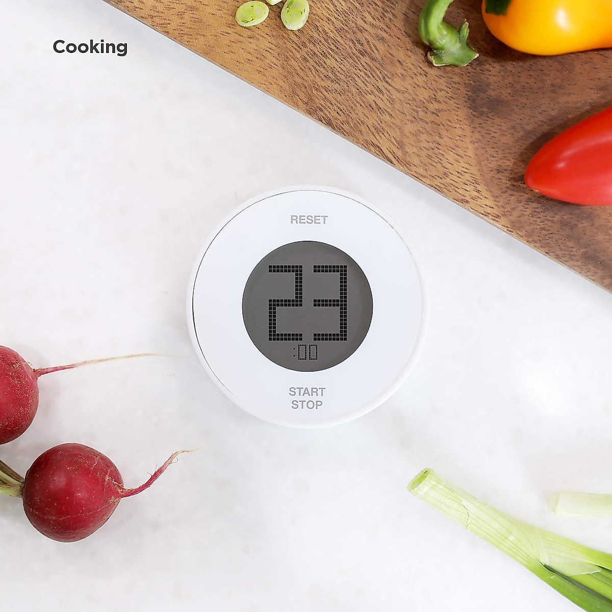 Mooas Dial Cooking Timer, Count Up/Countdown Digital Timer, Kitchen Timer, Loud Alarm, Big Digits, Magnetic Timer, Ideal for Cooking, Studying, Exercising, Working