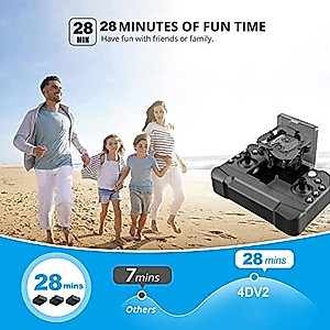 4DV2 Foldable Mini Drone with 720P Camera for Kids,2.4G FPV Video camera,Nano Portable Pocket RC Quadcopter Toys,3D Flip,Altitude Hold,Headless Mode,Trajectory Flight,3D Flips,3 Battery