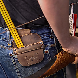 Shatterproof Archery Grab n GO Pocket Quiver for Archery (Brown) Pocket Quiver