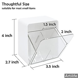 Artilife Bathroom Qtip Holder Canisters for Cotton Swabs, Cotton Balls, Cotton Rounds, Vanity Countertop Storage Organizer Container (1 Pack)