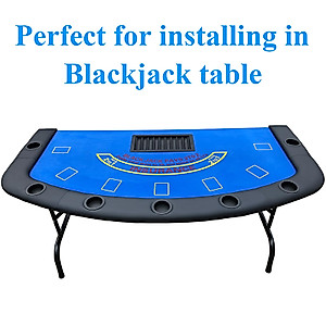 Poker Chip Tray Dealer Holder - Blackjack Casino Poker Table Dealer Chips Rack