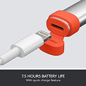 Logitech Crayon Digital Pencil for iPad Pro 12.9-Inch (5th, 6th Gen), iPad Pro 11-Inch (2nd, 3rd, 4th gen), iPad (7th, 8th, 9th and 10th Gen), iPad Air (3rd, 4th, 5th Gen), iOS 12.2 & Above - Orange