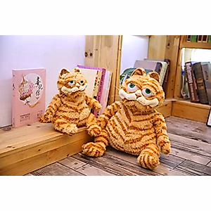 ZHAOFAFA Fat Orange Plush Cat Stuffed Animals Toy,Lifelike Yellow Tabby Cat Kitty Toy for Boys and Girls Children Xmas Birthday Gift,11.8/17.7 Inches (11.8 in（30 cm）)