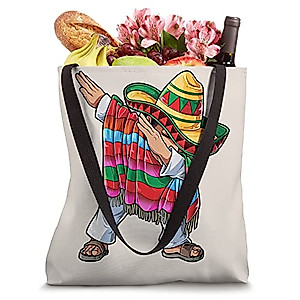 Dabbing Mexican Poncho Cinco de Mayo Boys Men Sombrero Dab Tote Bag