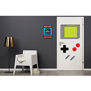 Keep Out Gamer at Work - Bestylez Funny Gamer Sign For Gaming Room Wall Door Decor - Gift For Teen Boy, Boyfriend 12" * 8" (159)