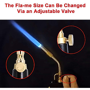 TS8000 Propane Torch Head by Wadoy, High Intensity Trigger-Start Soldering Torch Compatible with MAPP/Propane for Soldering, Brazing, Welding, Searing Steak, Map Gas Propane Torch Head