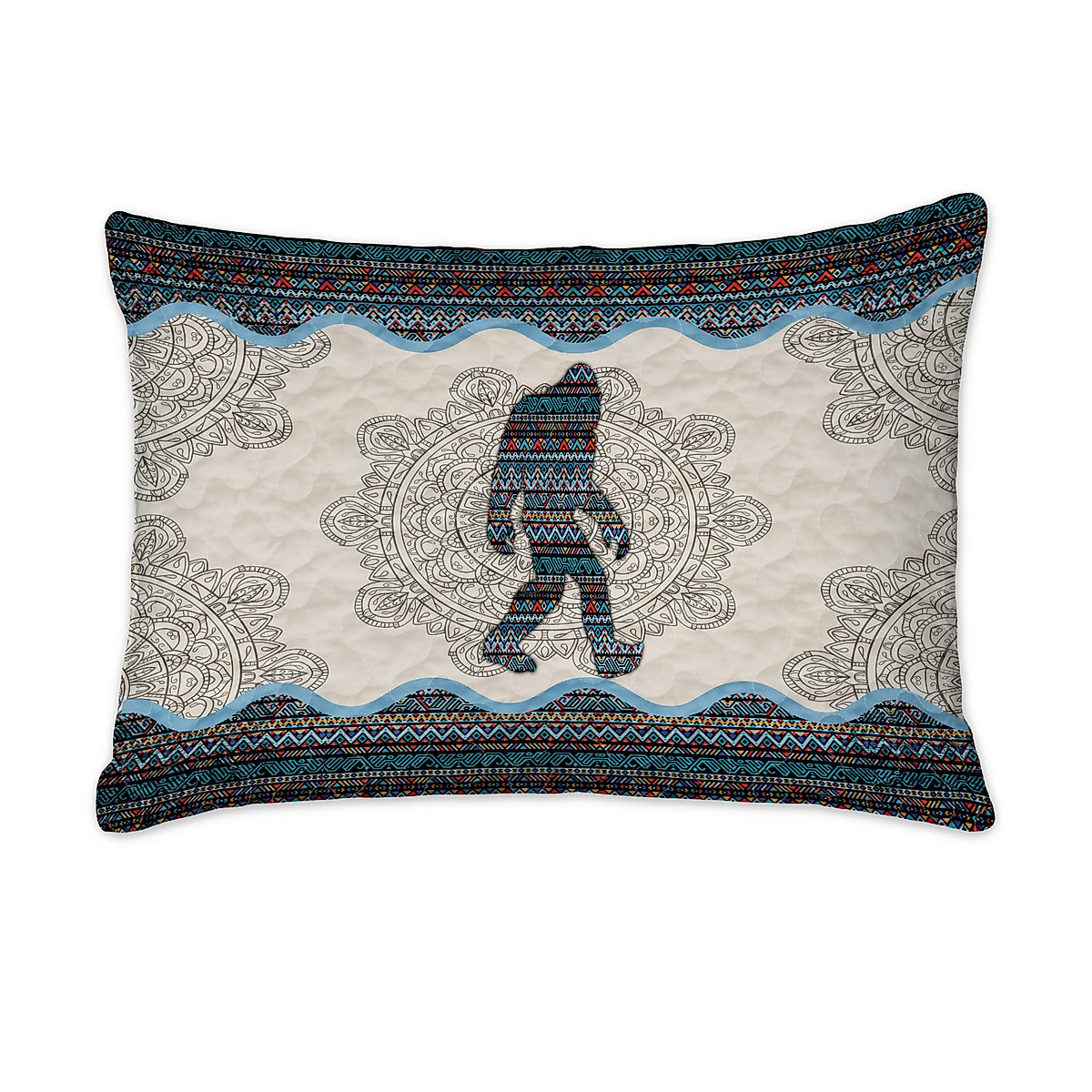 Bigfoot Quilt - Bigfoot and Pine Tree Quilt Set - Bigfoot Sheet Bigfoot Bed Set Twin Queen for Children Adult Teens Girls Boys Soft Microfiber Home Decor